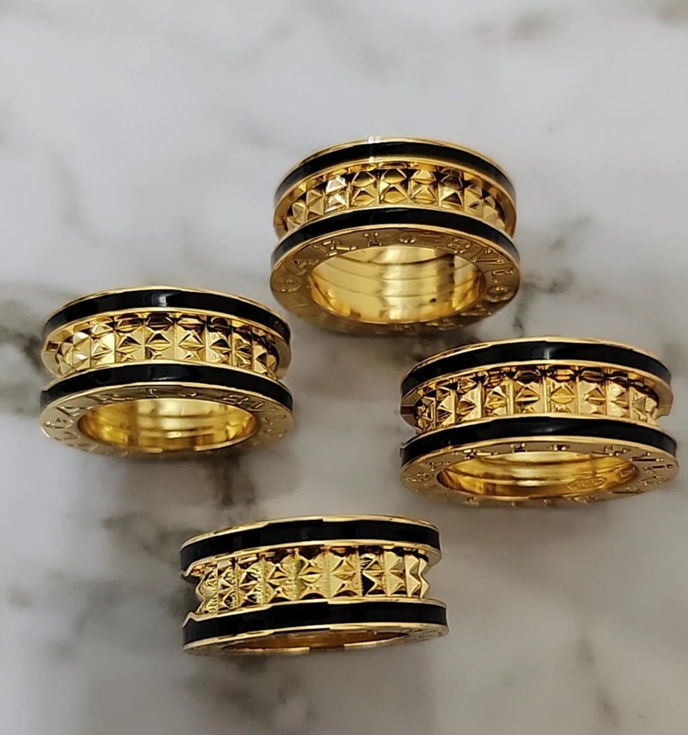 B 2 black band Ring – Sole Jewelry & Accessories